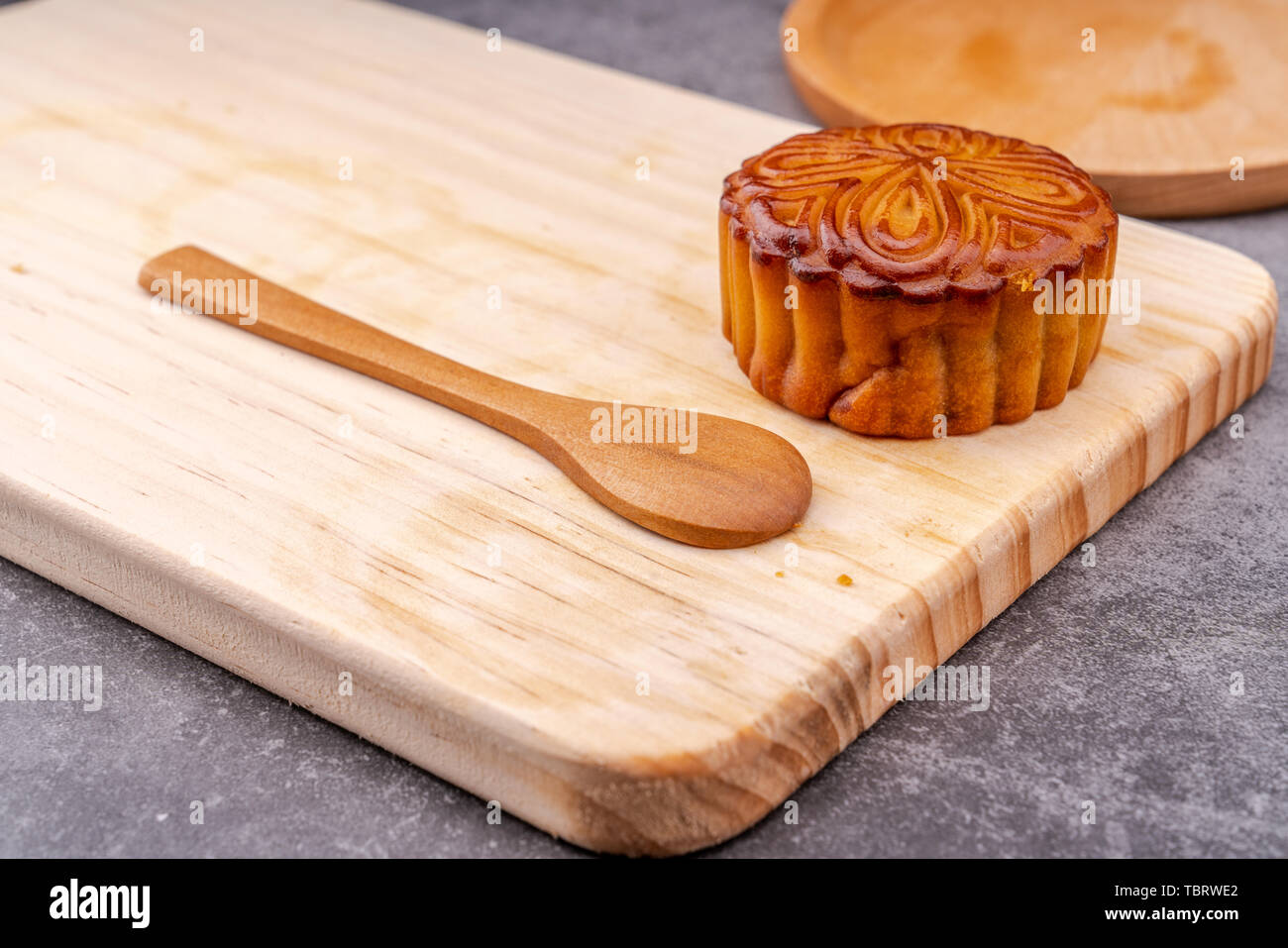 Mid-autumn moon mooncakes with gray background Stock Photo - Alamy