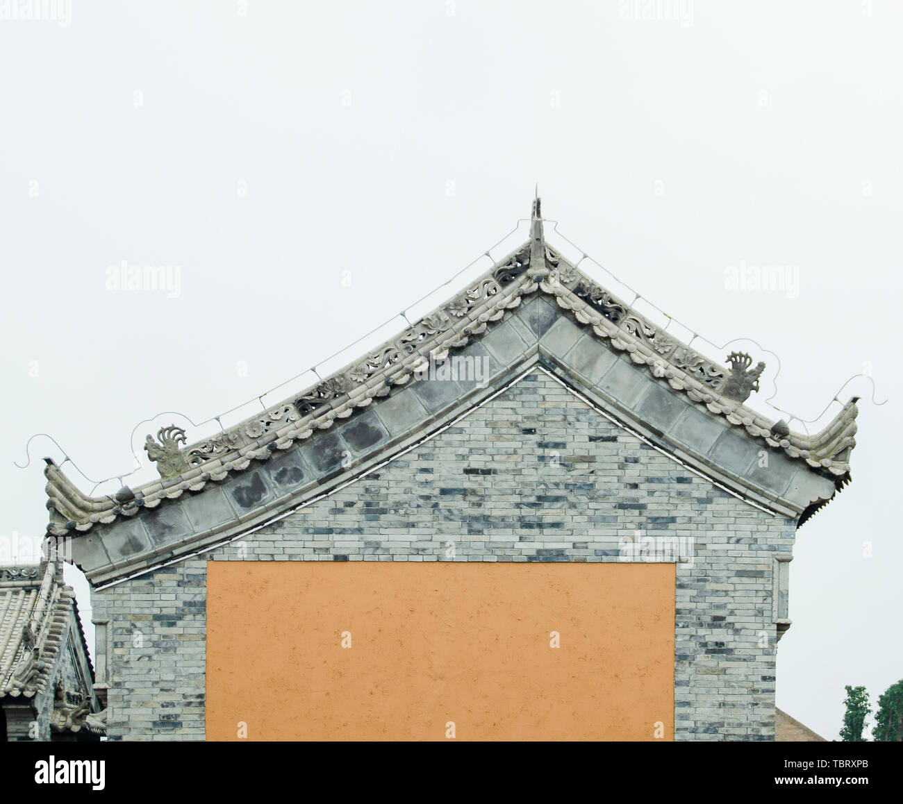 Background of exterior wall of Chinese antique architecture Stock Photo ...