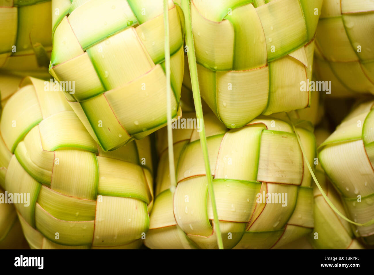 Ketupat "asian rice dumpling". Ketupat is a natural rice casing made ...