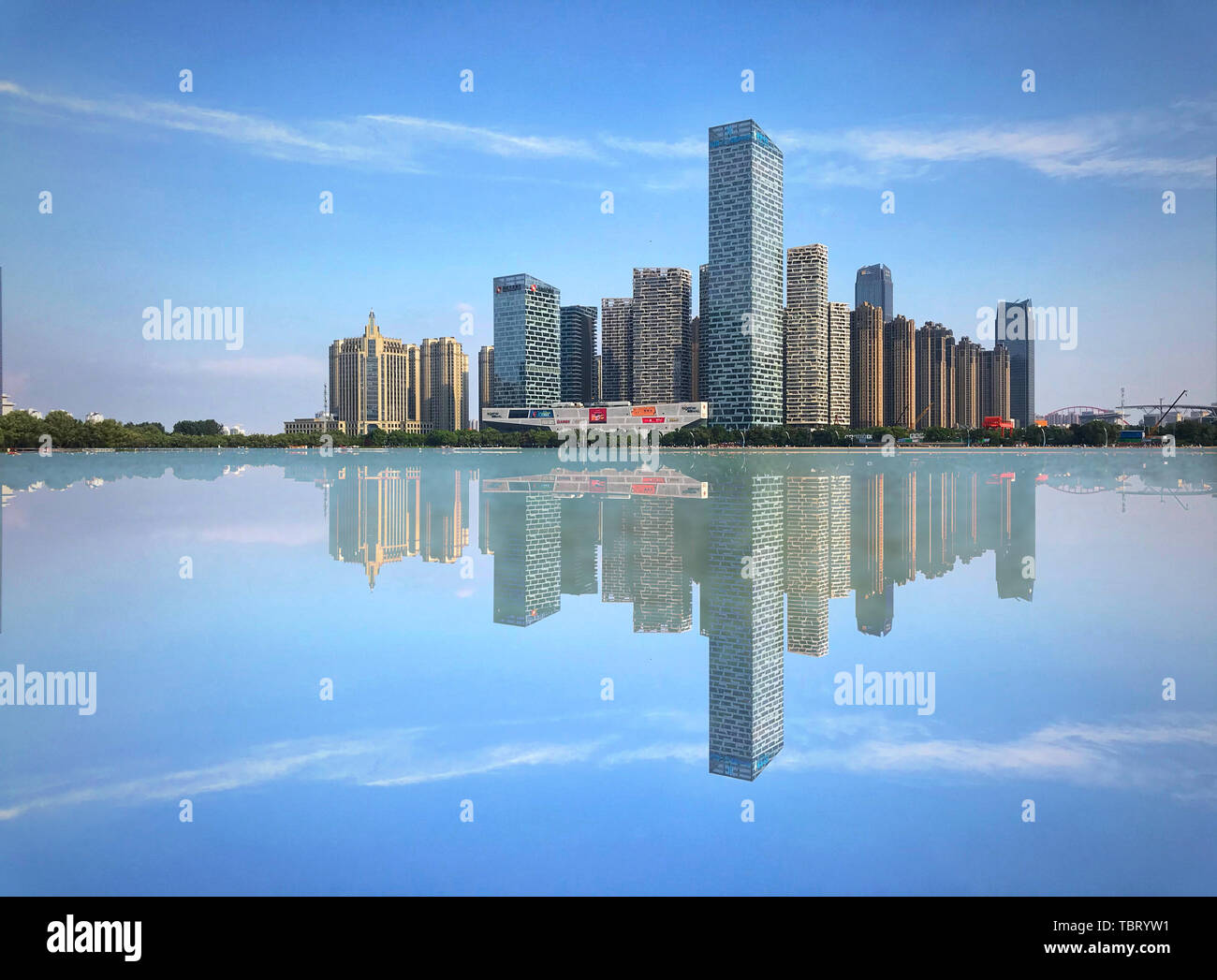 Swan Lake, administrative district of Hefei City, Anhui Province Stock ...
