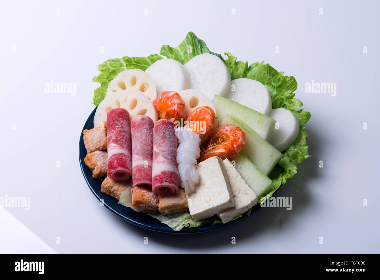 Hot pot platter Stock Photo - Alamy