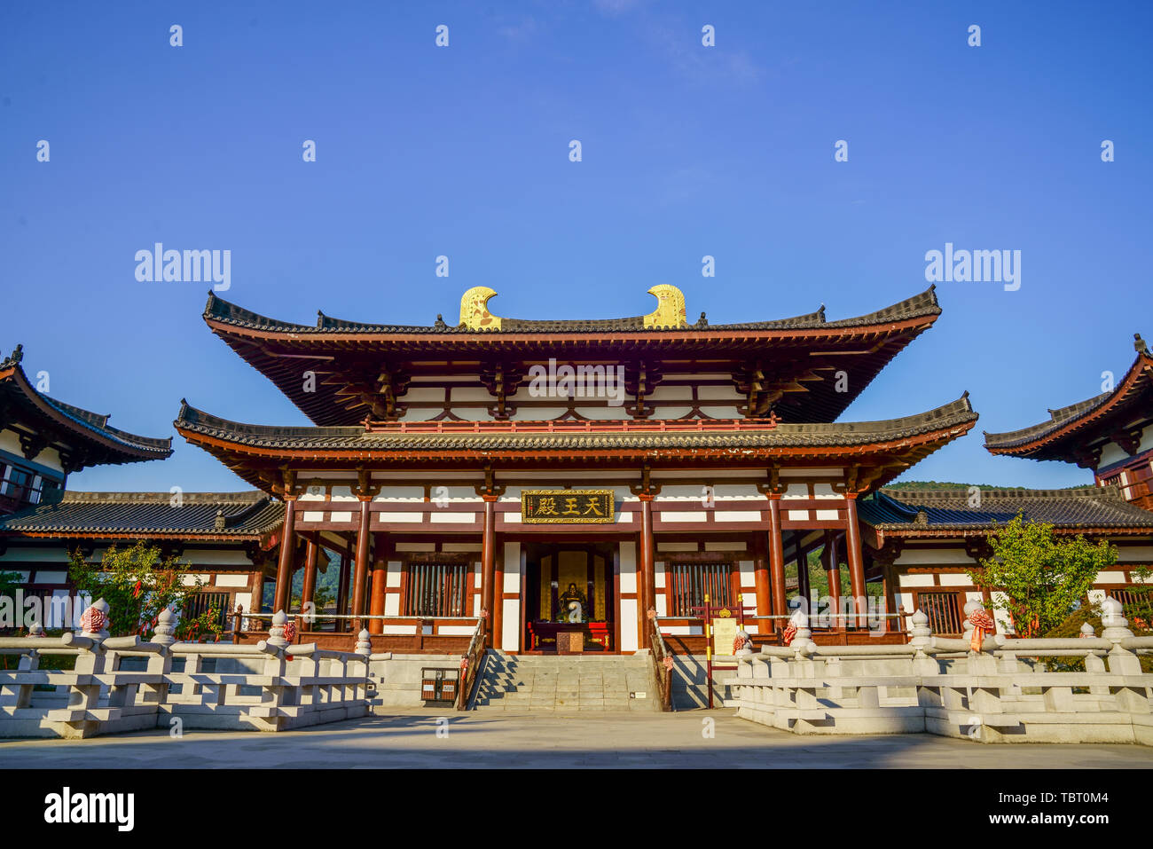 Sun light ancient trees and roofs hi-res stock photography and images ...