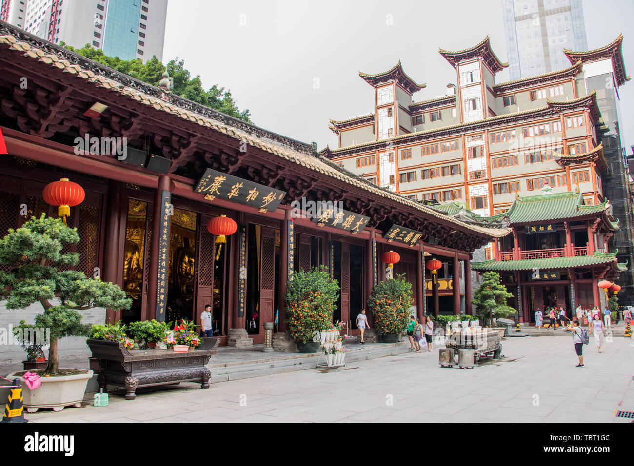 Daxiong Treasure Hall of the Great Buddha Temple in Guangzhou Stock ...