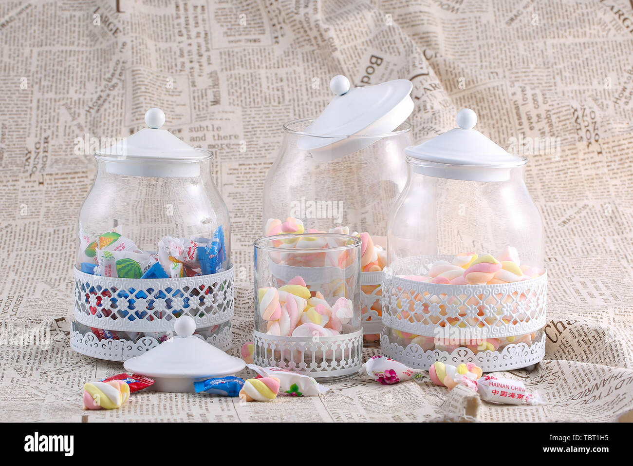 Glass jar, candy jar Stock Photo - Alamy