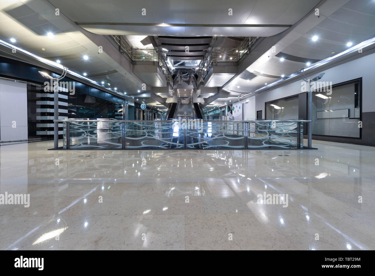 Mall indoor space Stock Photo - Alamy