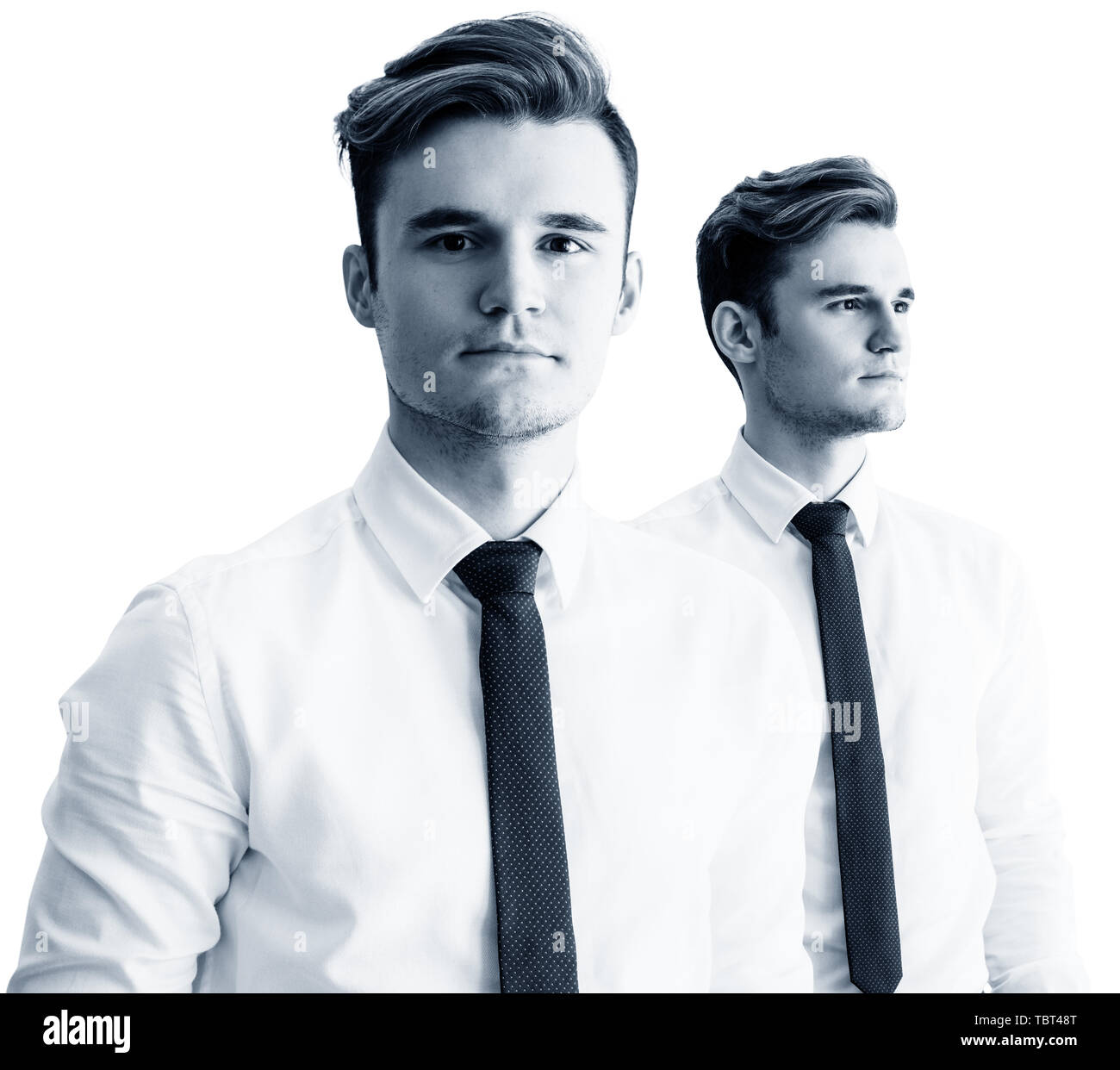 Two serious black white hi-res stock photography and images - Alamy