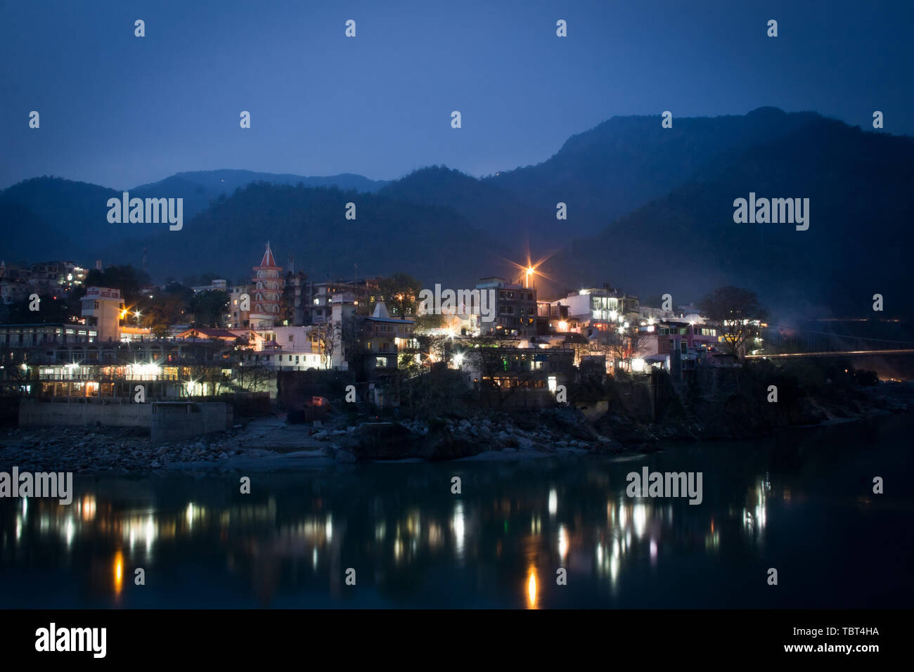 Evening Rishikesh. The Ganges River. India Stock Photo - Alamy