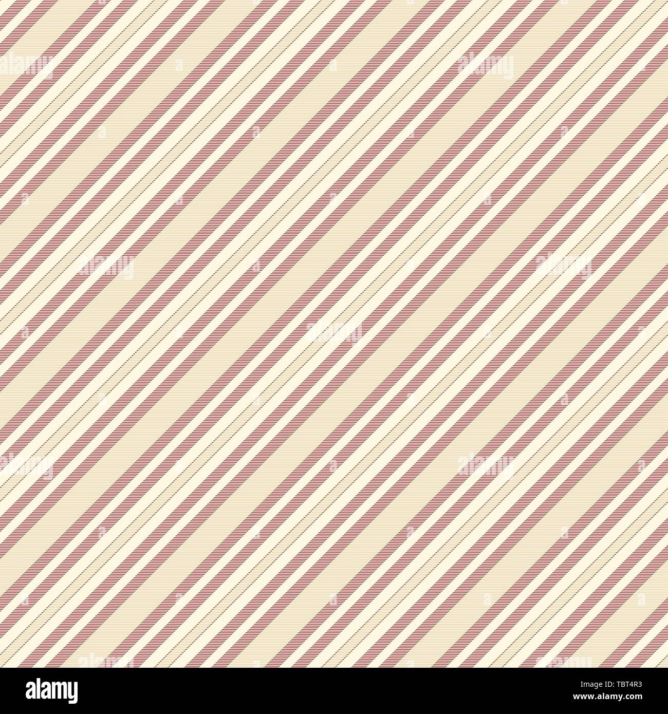 Beige red striped fabric texture seamless pattern. Vector illustration ...