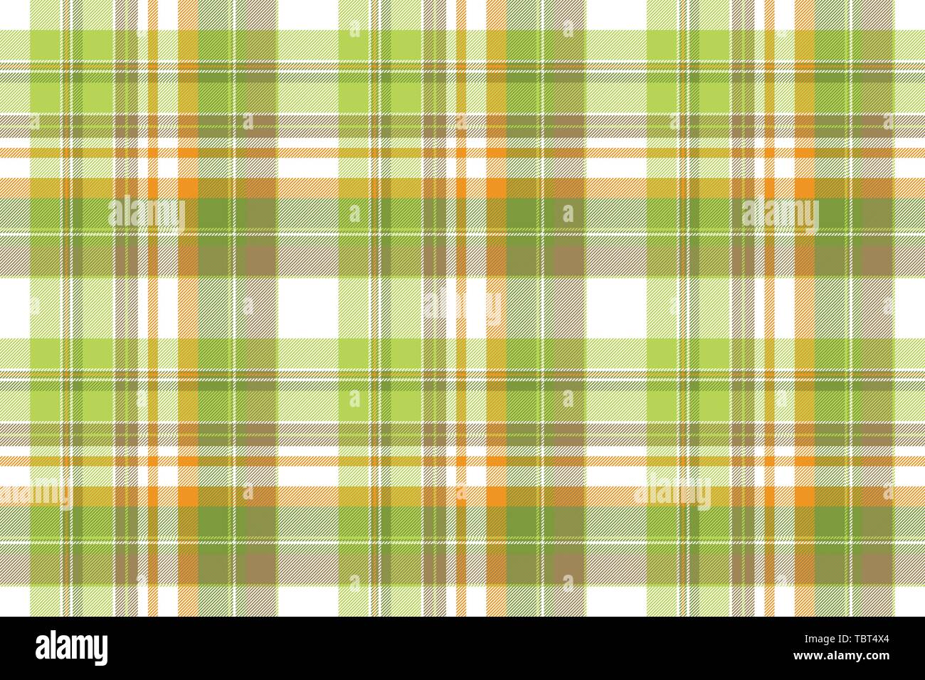 Green plaid fabric texture seamless pattern. Flat design. Vector ...