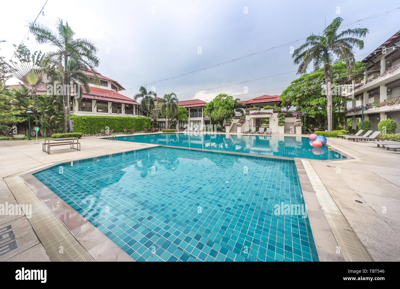 Resort Hotel Pool Stock Photo - Alamy