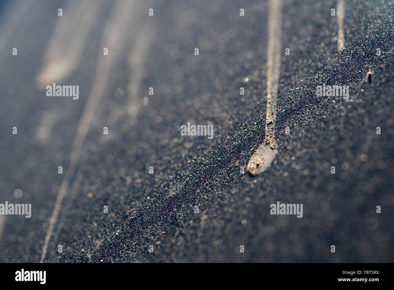 Desert sand dirty car glass window detail Stock Photo - Alamy