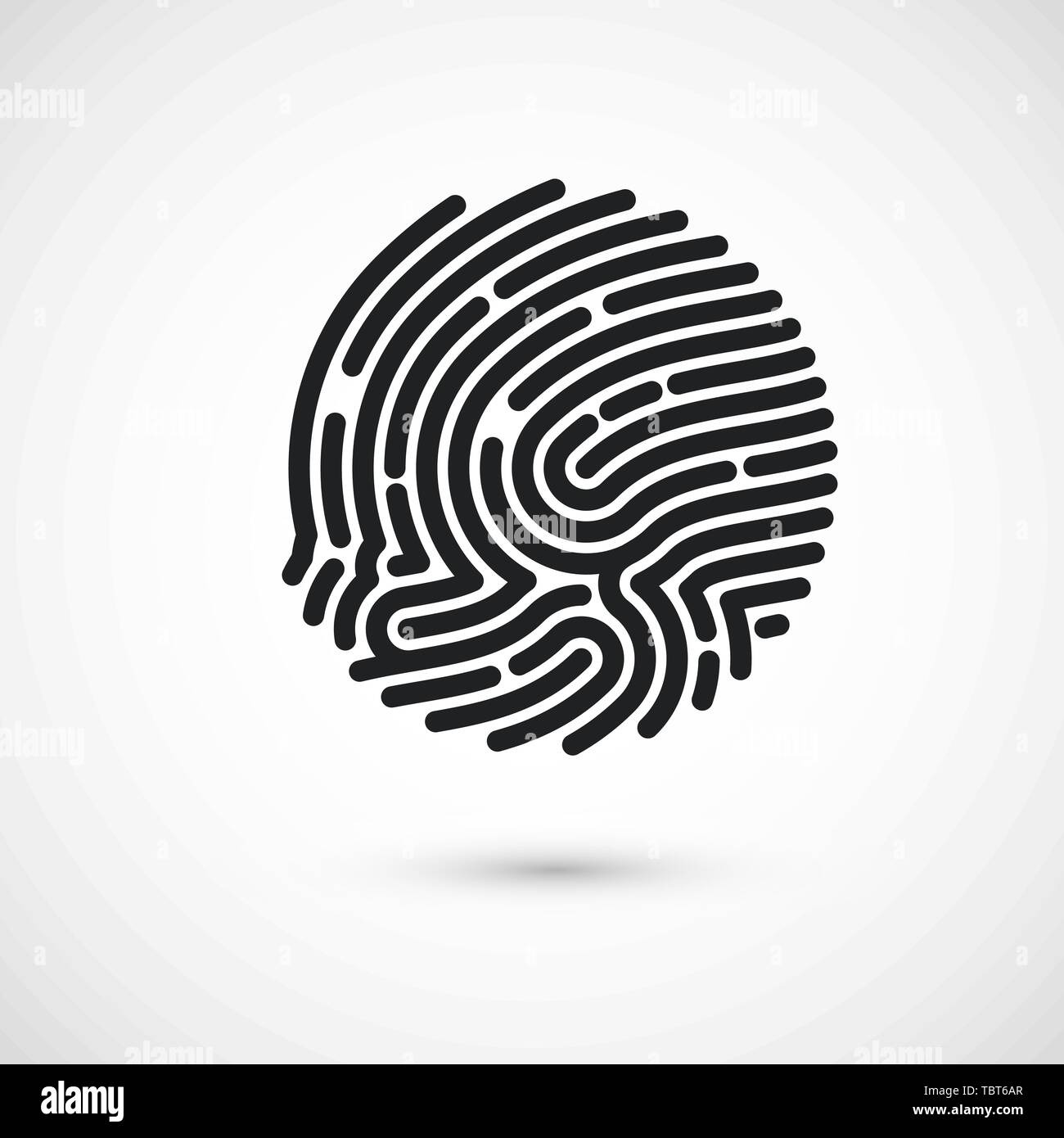 Black finger biometric scanner Stock Vector Images - Alamy