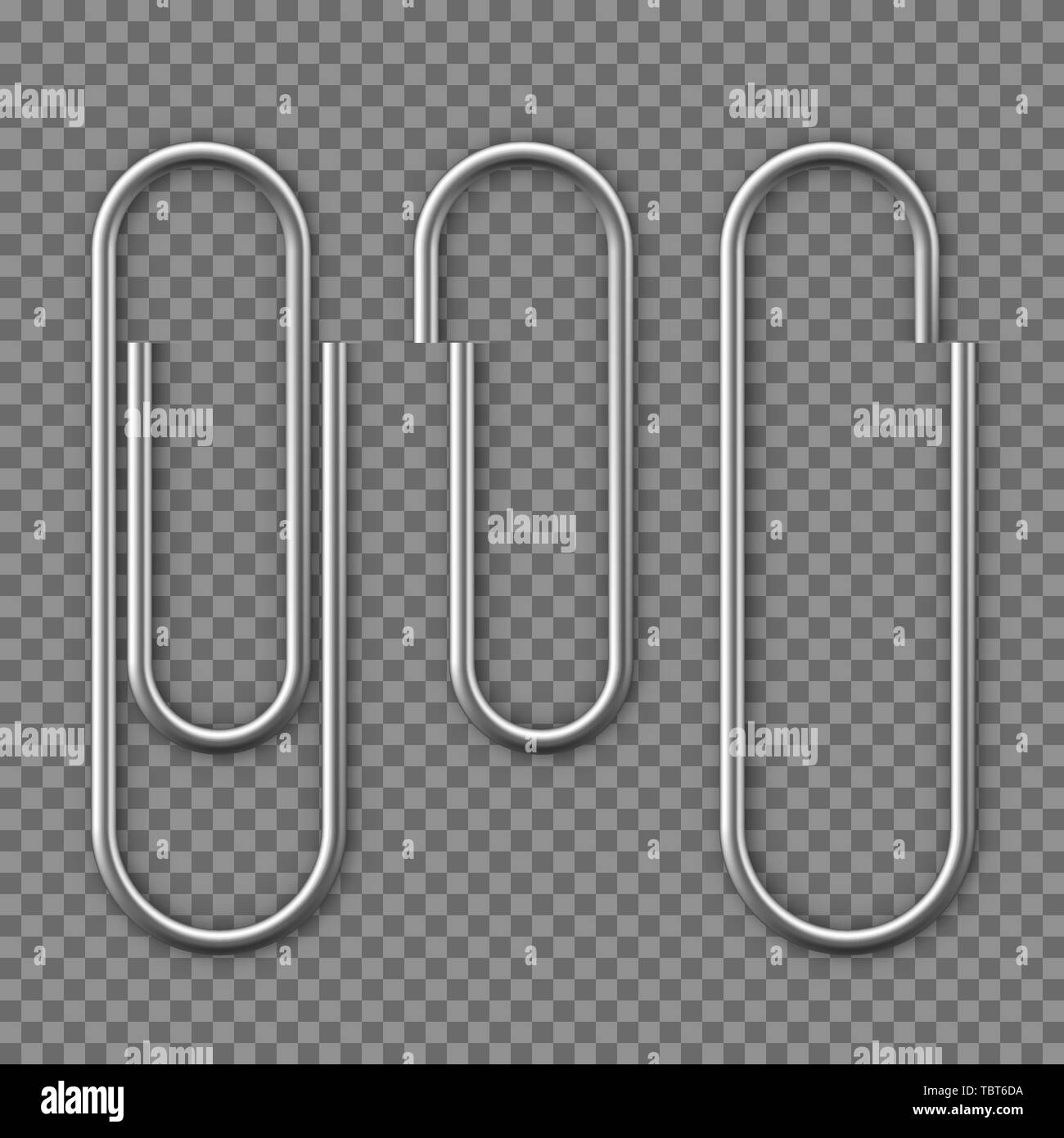 Realistic Paper clip attachment with shadow. Paperclip icon. Attach ...