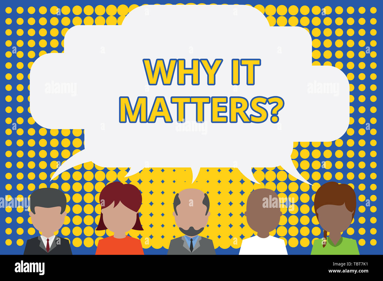 Writing note showing Why It Matters question. Business concept for ask ...