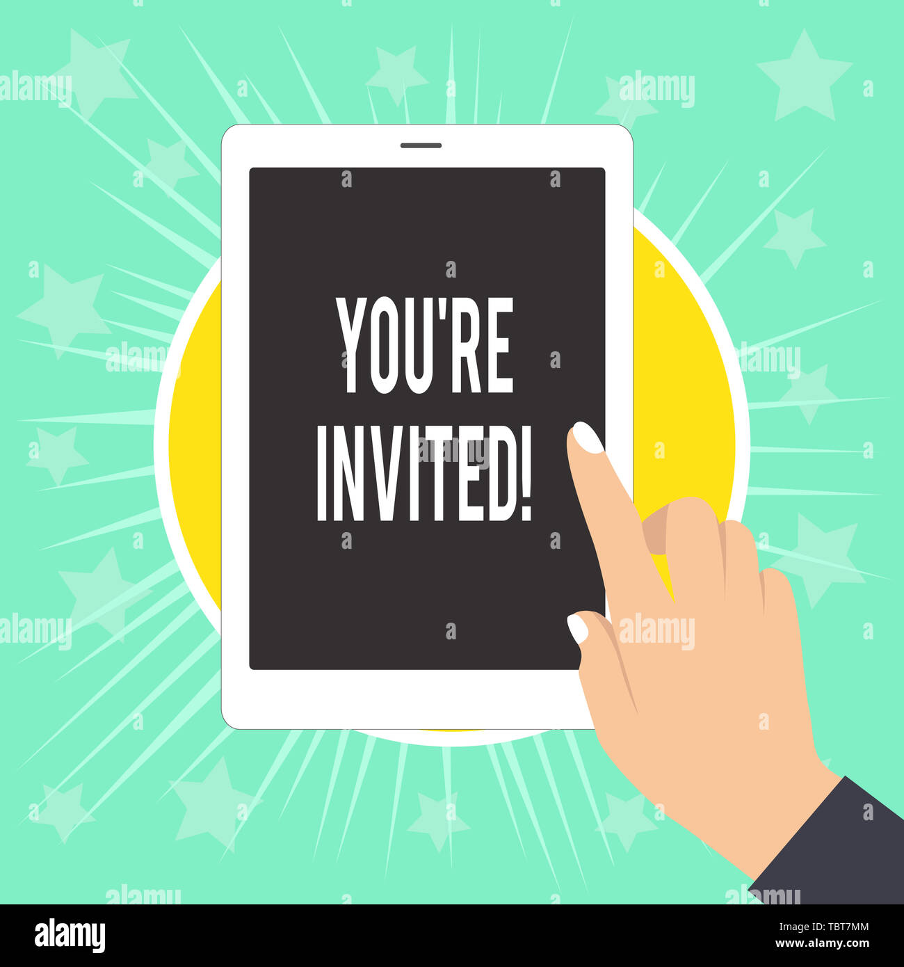 Writing note showing You Re Invited. Business concept for make a polite ...