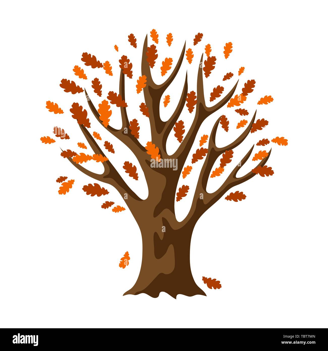 Stylized oak tree hi-res stock photography and images - Alamy