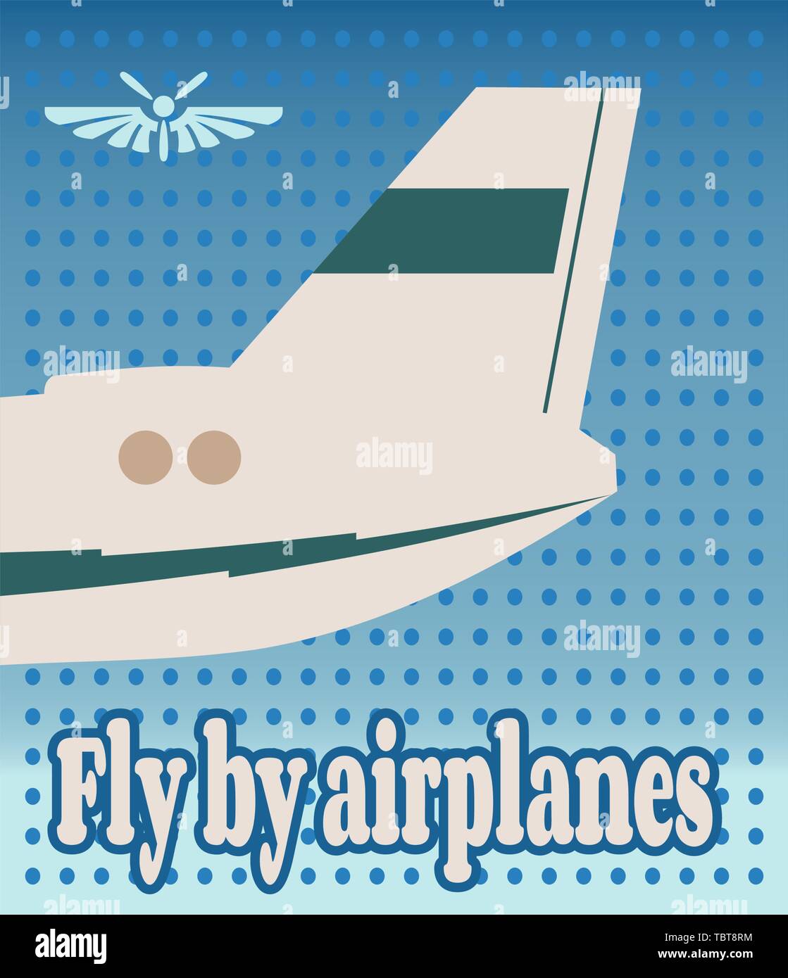 Vertical banner with the image of an airplane tail Stock Vector Image ...