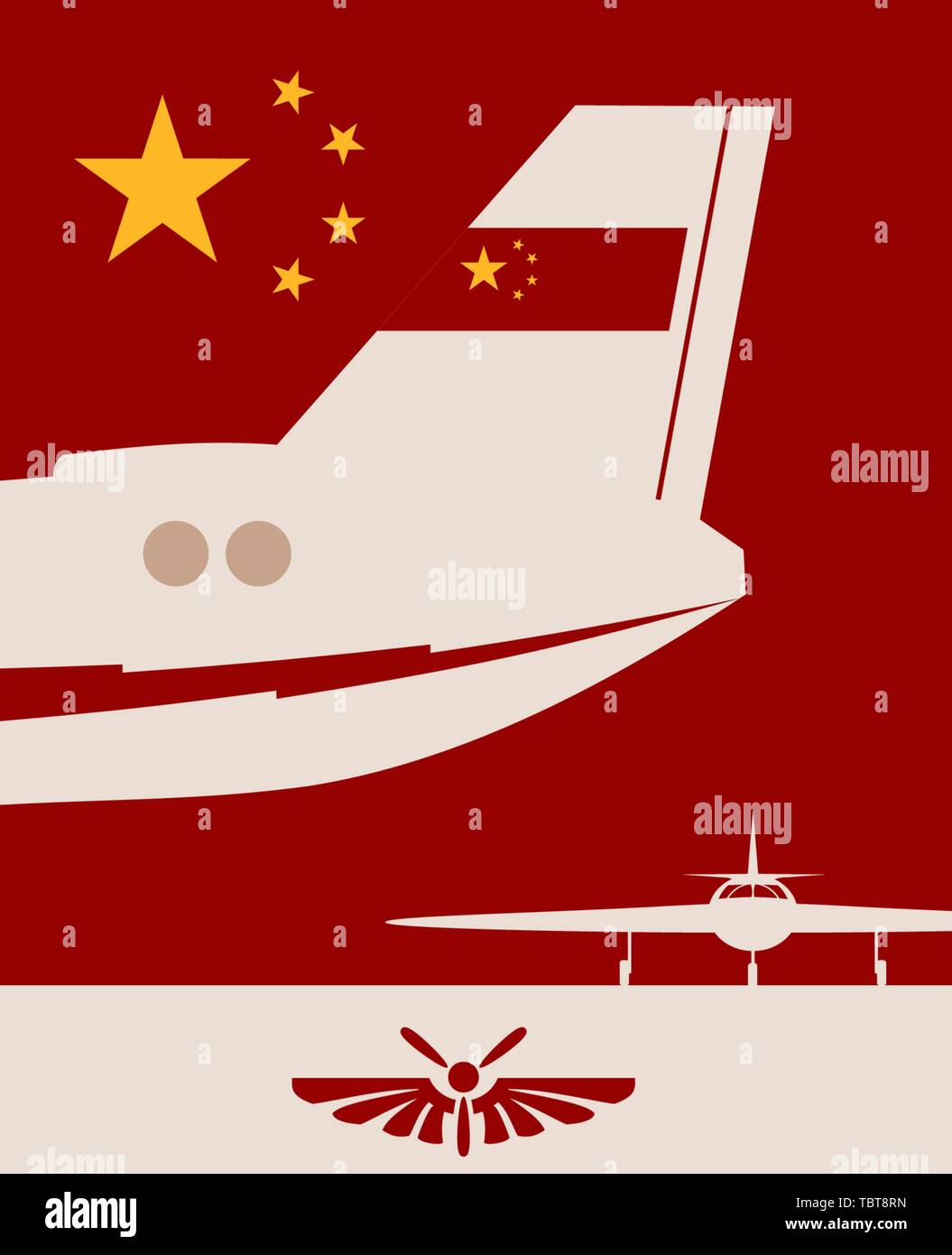 Vertical banner with the image of an airplane tail Stock Vector Image ...