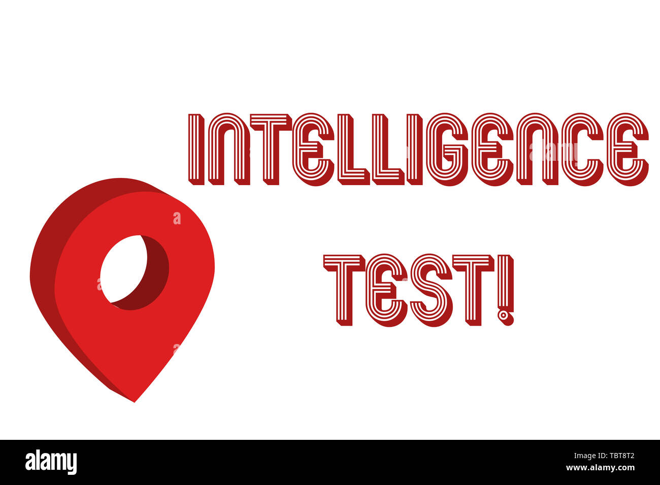 Writing note showing Intelligence Test. Business concept for test ...