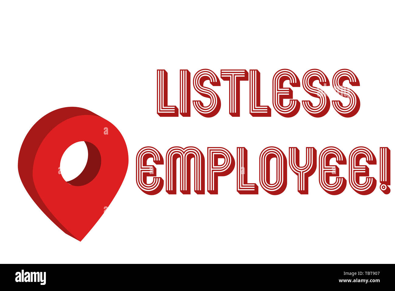 Writing note showing Listless Employee. Business concept for an ...