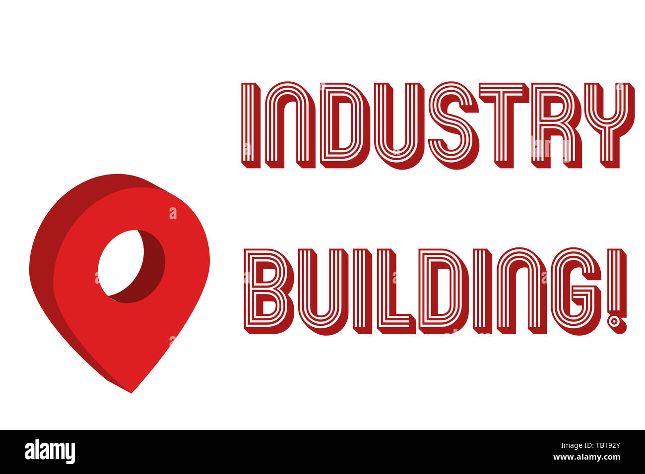 Writing note showing Industry Building. Business concept for Factories ...