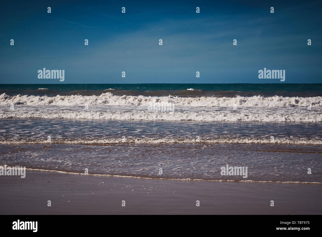 noja beach in cantabria Stock Photo - Alamy