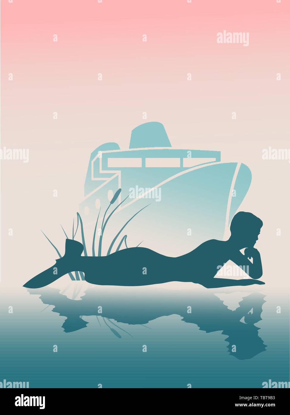 Wait for the mermaid Stock Vector Images - Alamy
