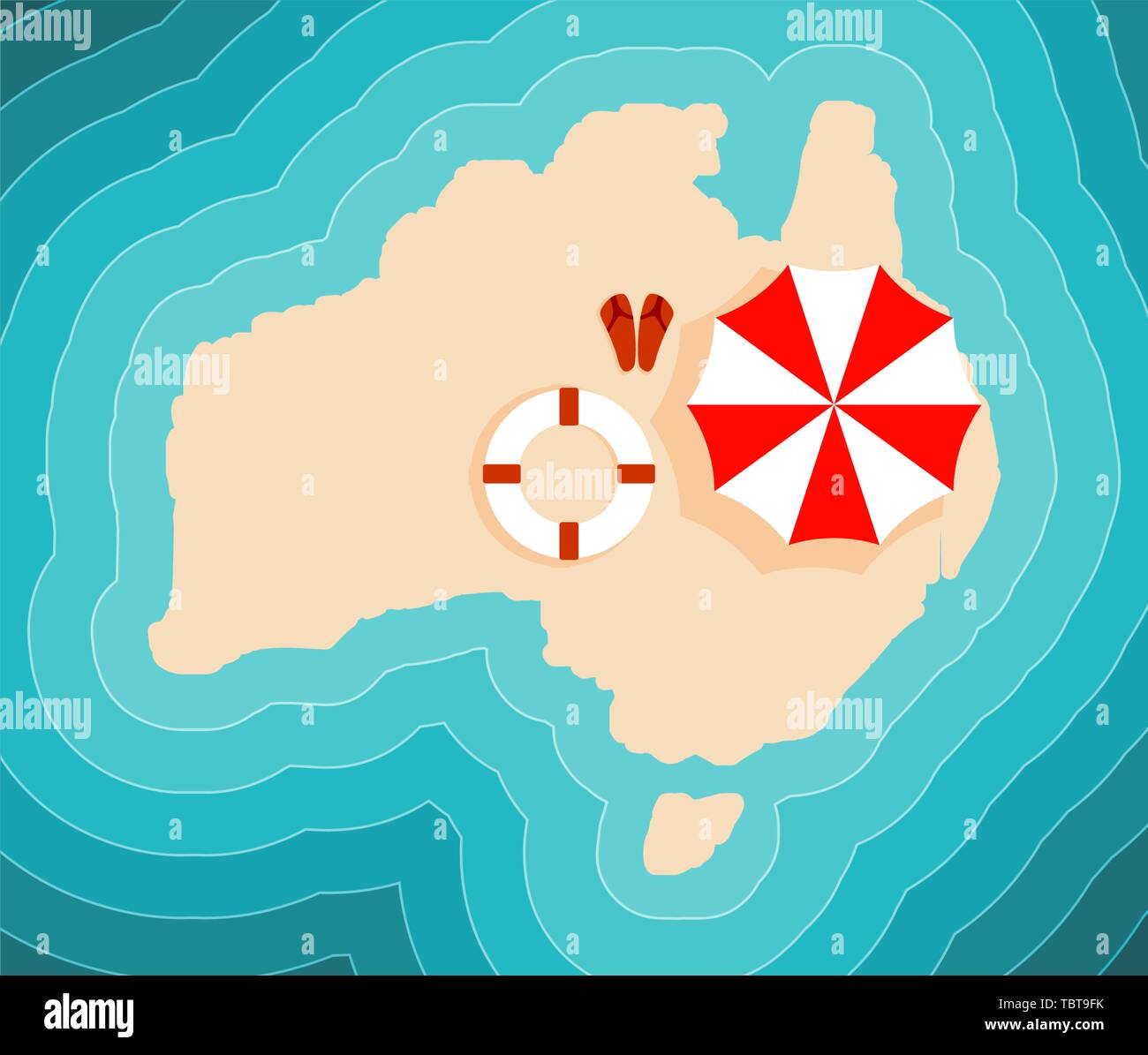 Australian island tropical Stock Vector Images - Alamy