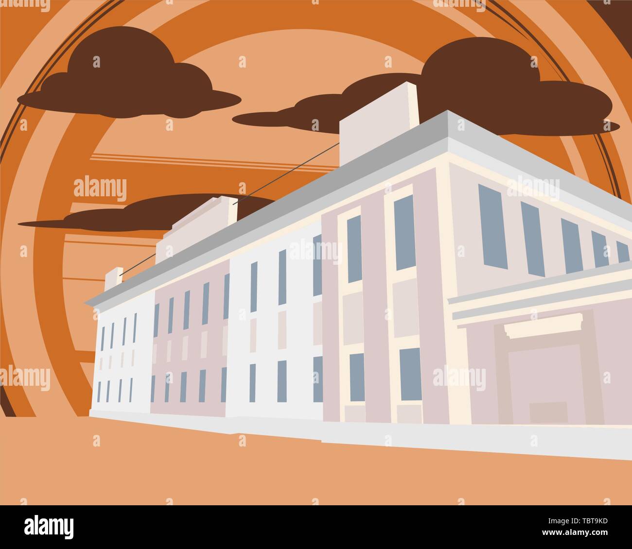 View mansion house street Stock Vector Images - Alamy