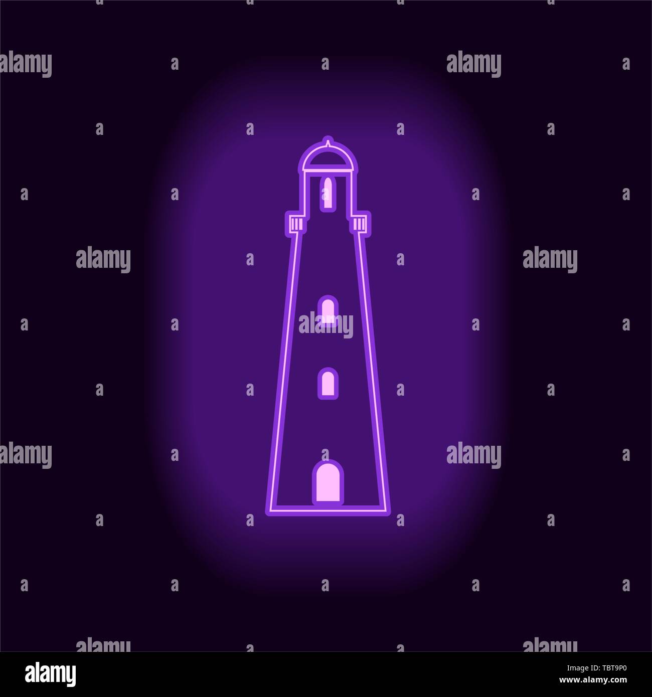 Lighthouse neon icon Stock Vector Image & Art - Alamy