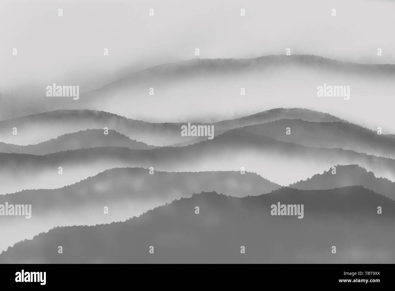 Chinese wind, ink landscape painting Stock Photo - Alamy