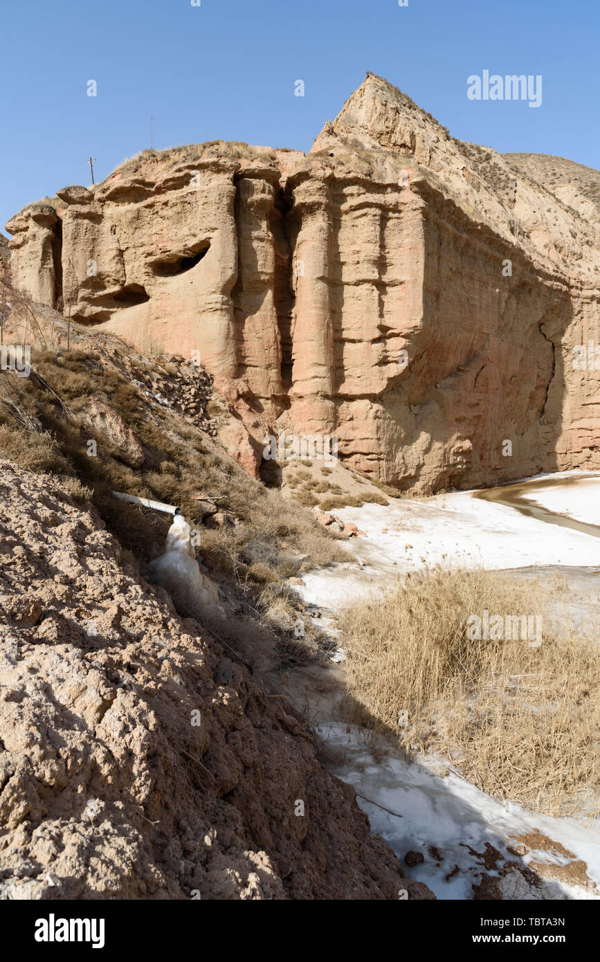 Danxia Landform of Loess Plateau Stock Photo - Alamy