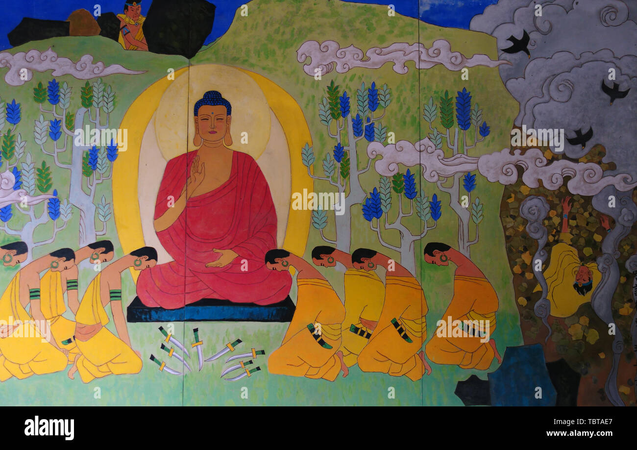 Sakyamuni mural hi-res stock photography and images - Alamy