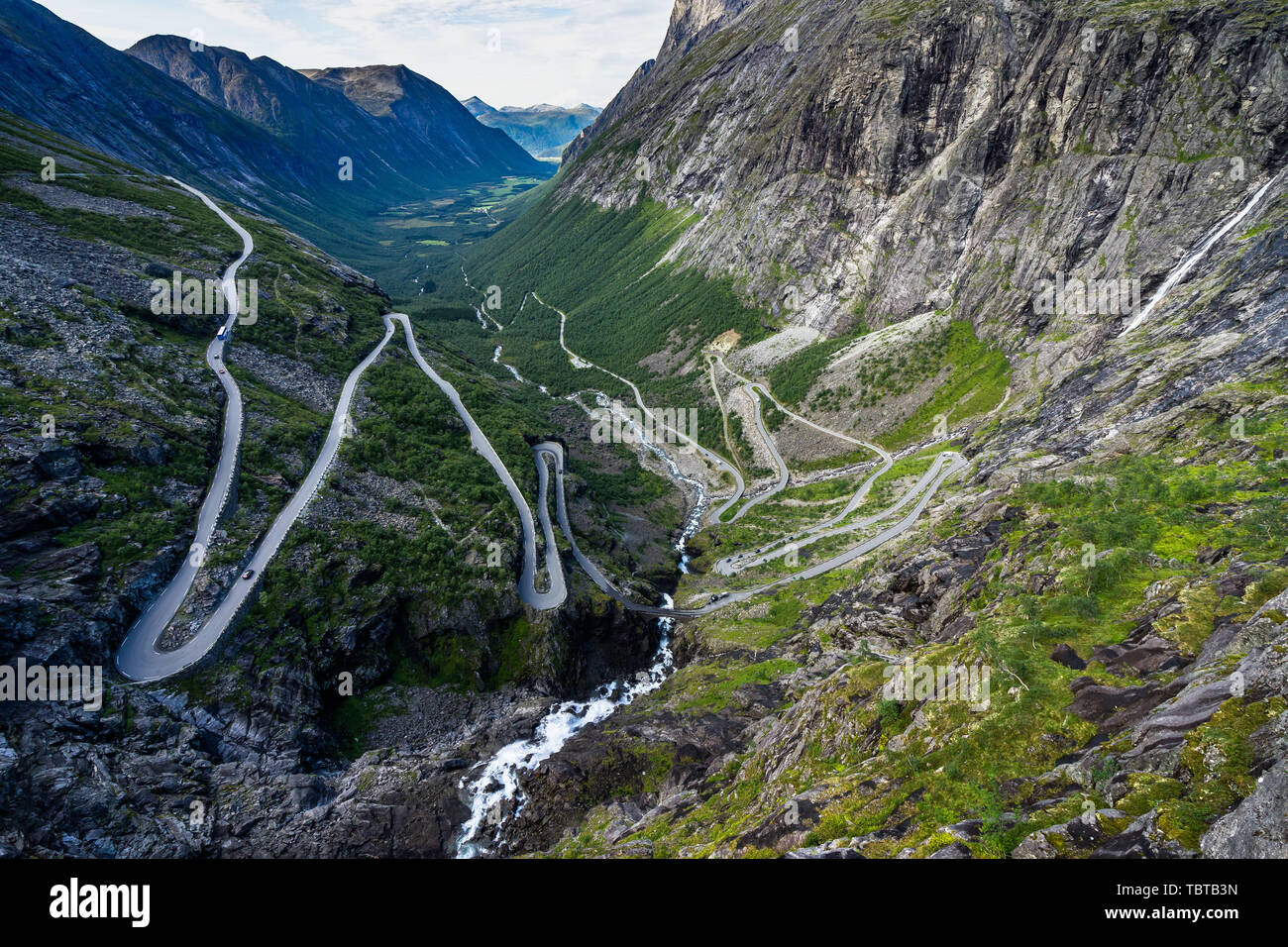 Trollstigen (Trolls Path) is a spectacular serpentine road in Norway ...