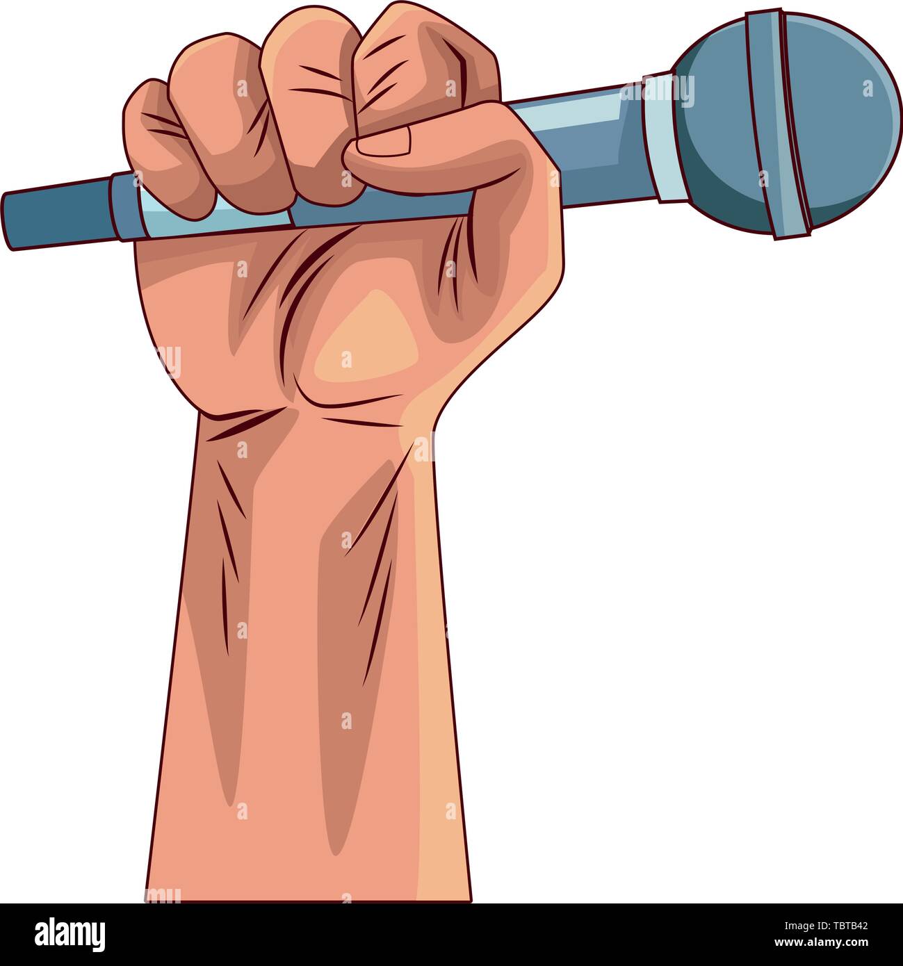 hand with microphone Stock Vector Image & Art - Alamy