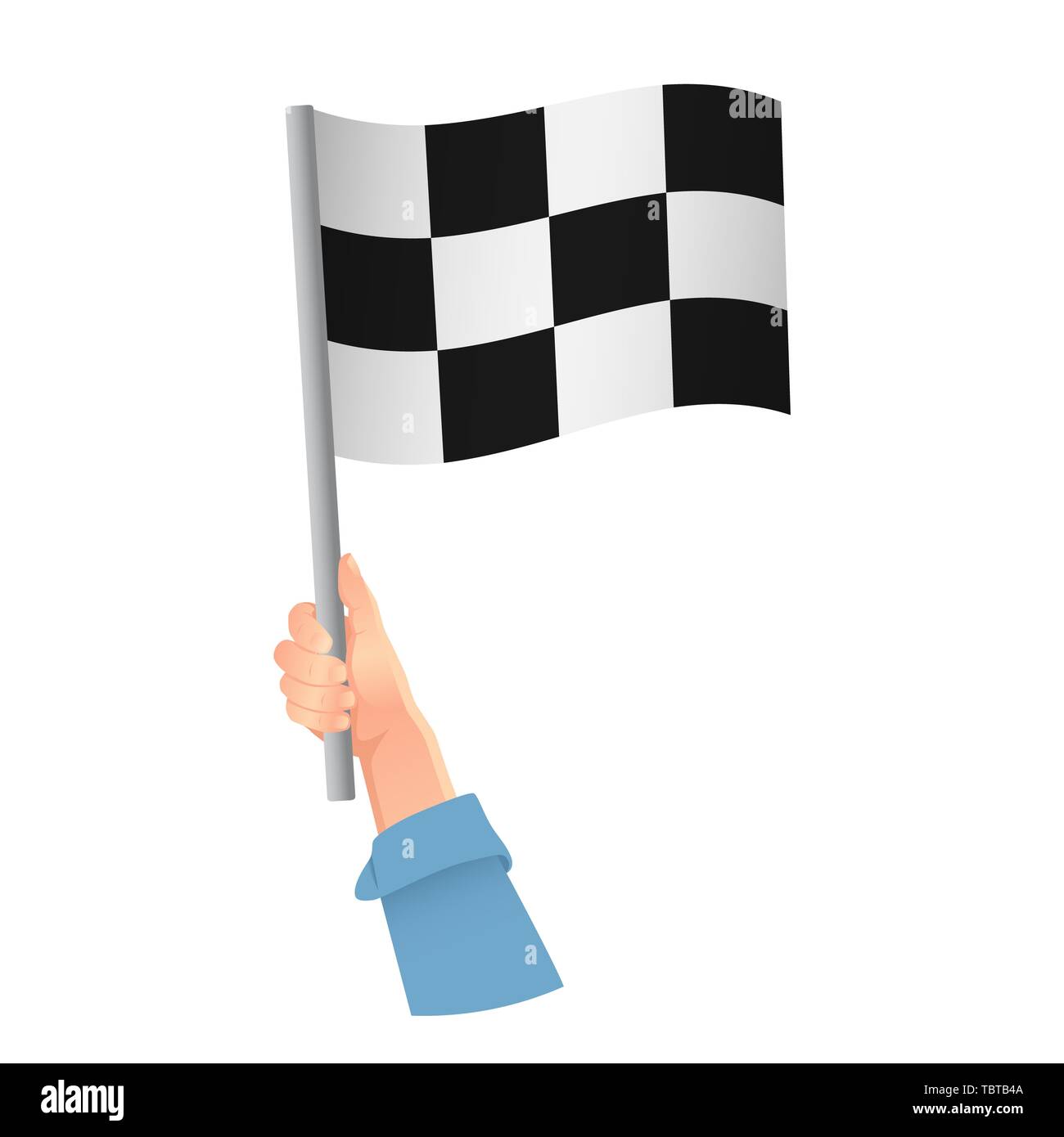 Start flag. Finish flag. illustration of racing flag Stock Photo - Alamy