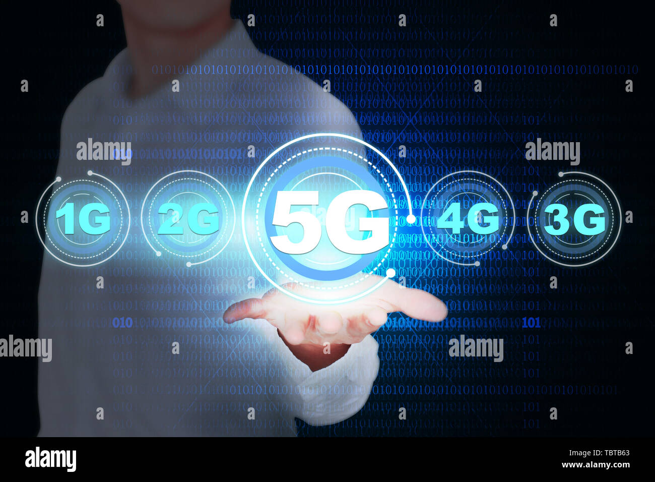 5G development concept creative diagram, high-speed wireless mobile ...