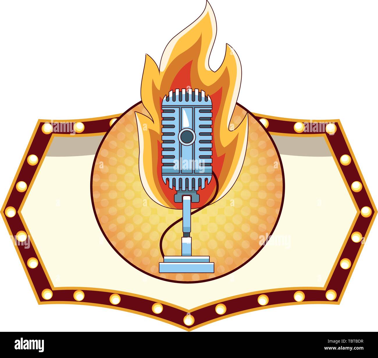 microphone icon cartoon round icon Stock Vector Image & Art - Alamy