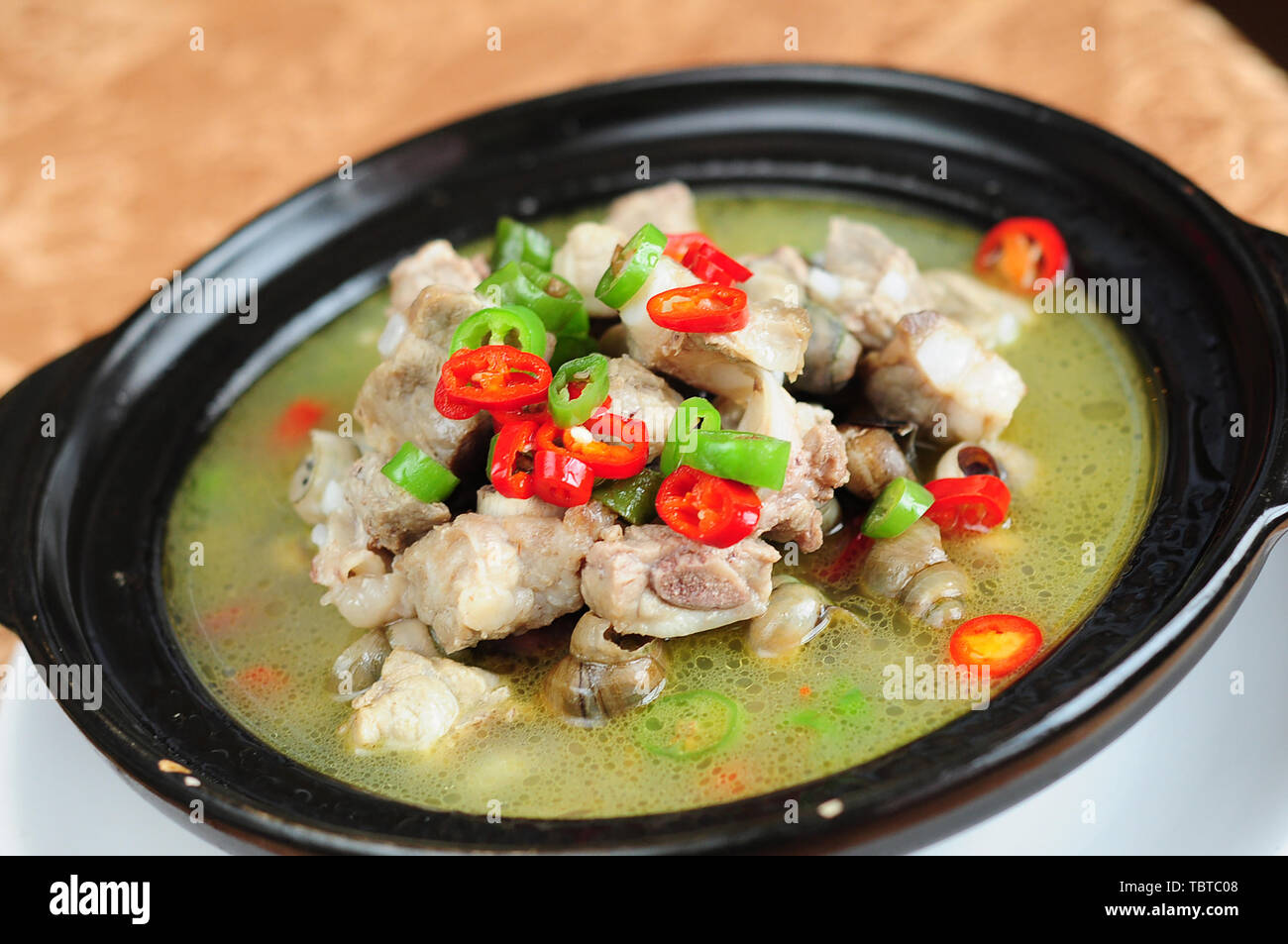 Screw chop soup Stock Photo - Alamy