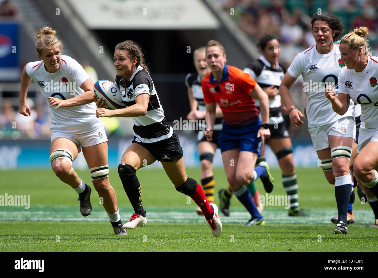 Twickenham, Surrey, UK, 2nd June 2019, Quilter Cup, England Women vs ...