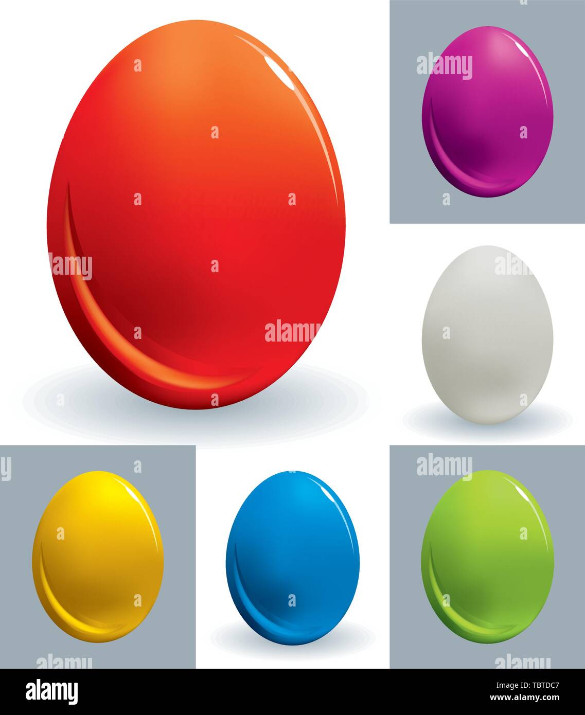Easter eggs in different Stock Vector Images - Alamy