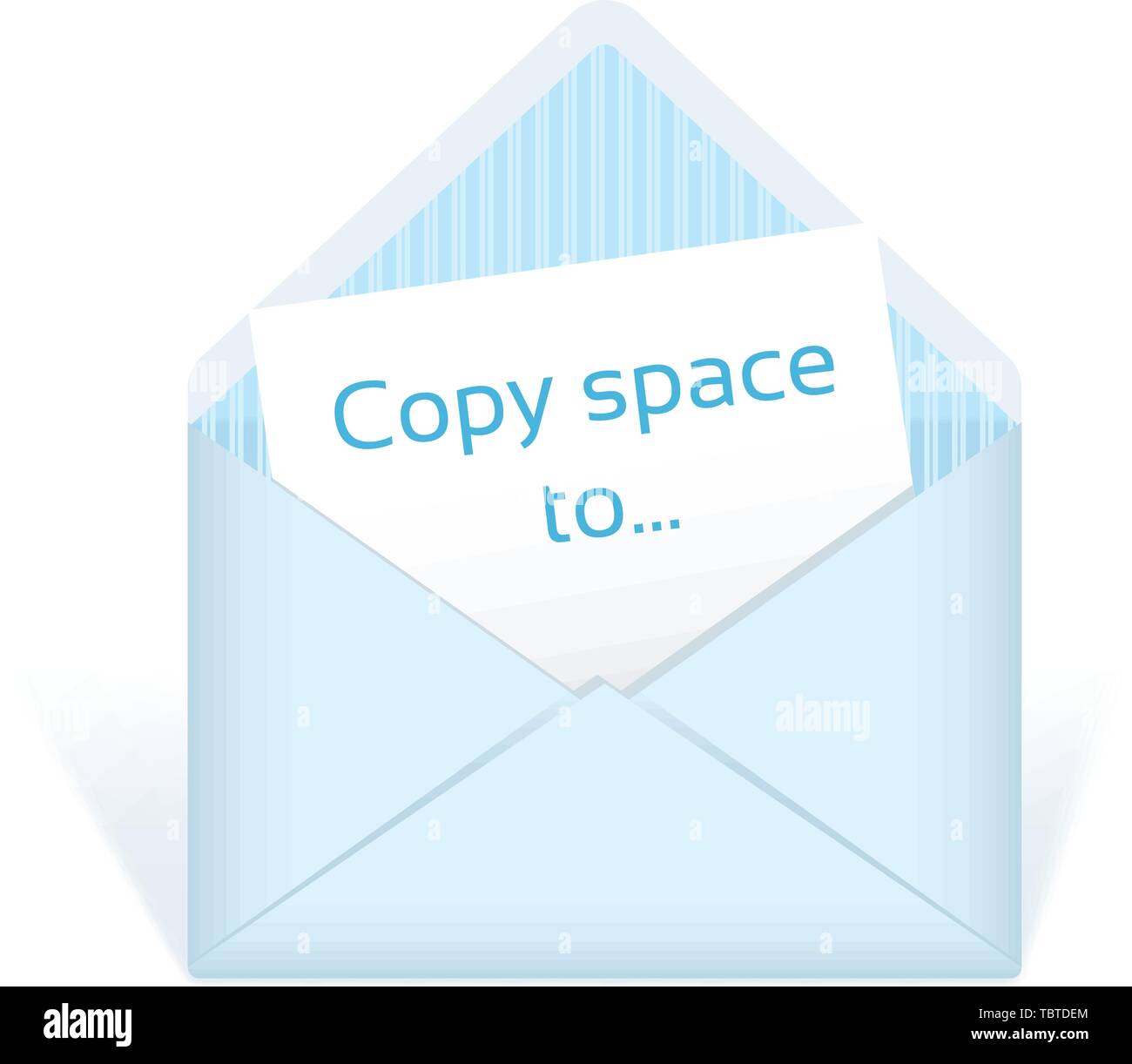 Note card inside envelope Stock Vector Images - Alamy
