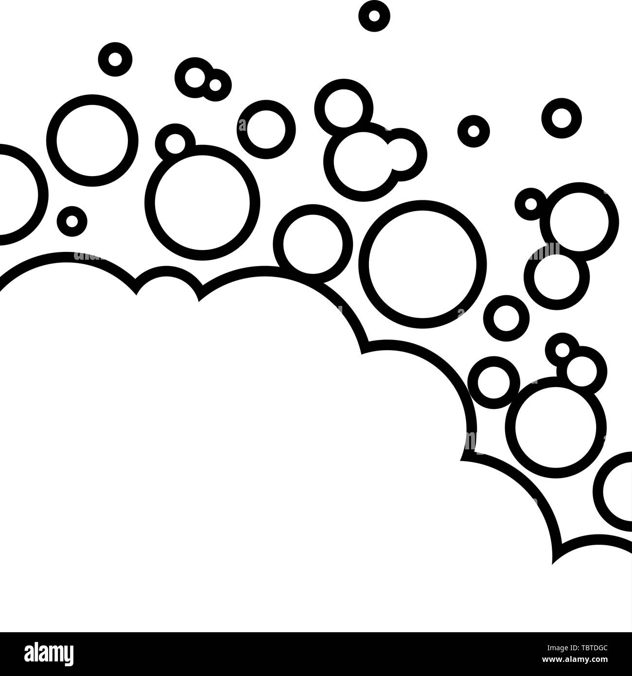 Vector illustration. Geometric foam background in black and white Stock ...