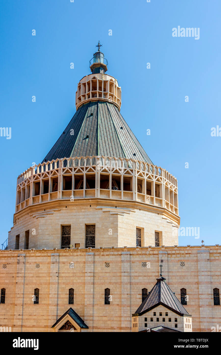 The Annunciation Hall of Angels of Nazareth, Israel Stock Photo - Alamy