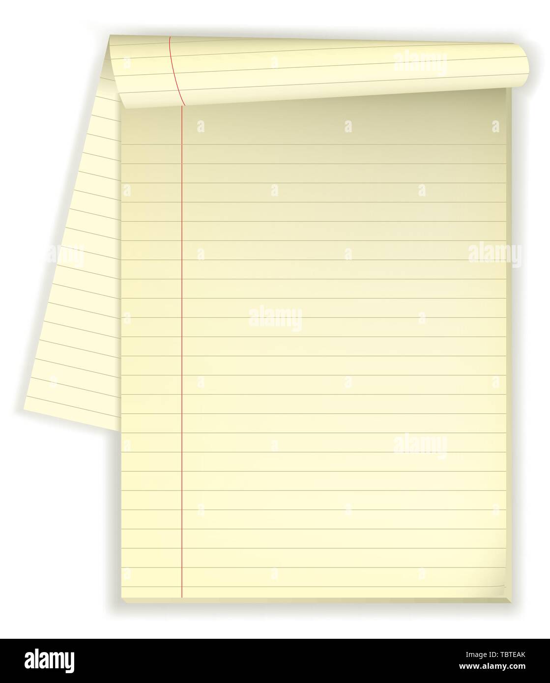 Yellow Lined Pad Stock Vector Images - Alamy