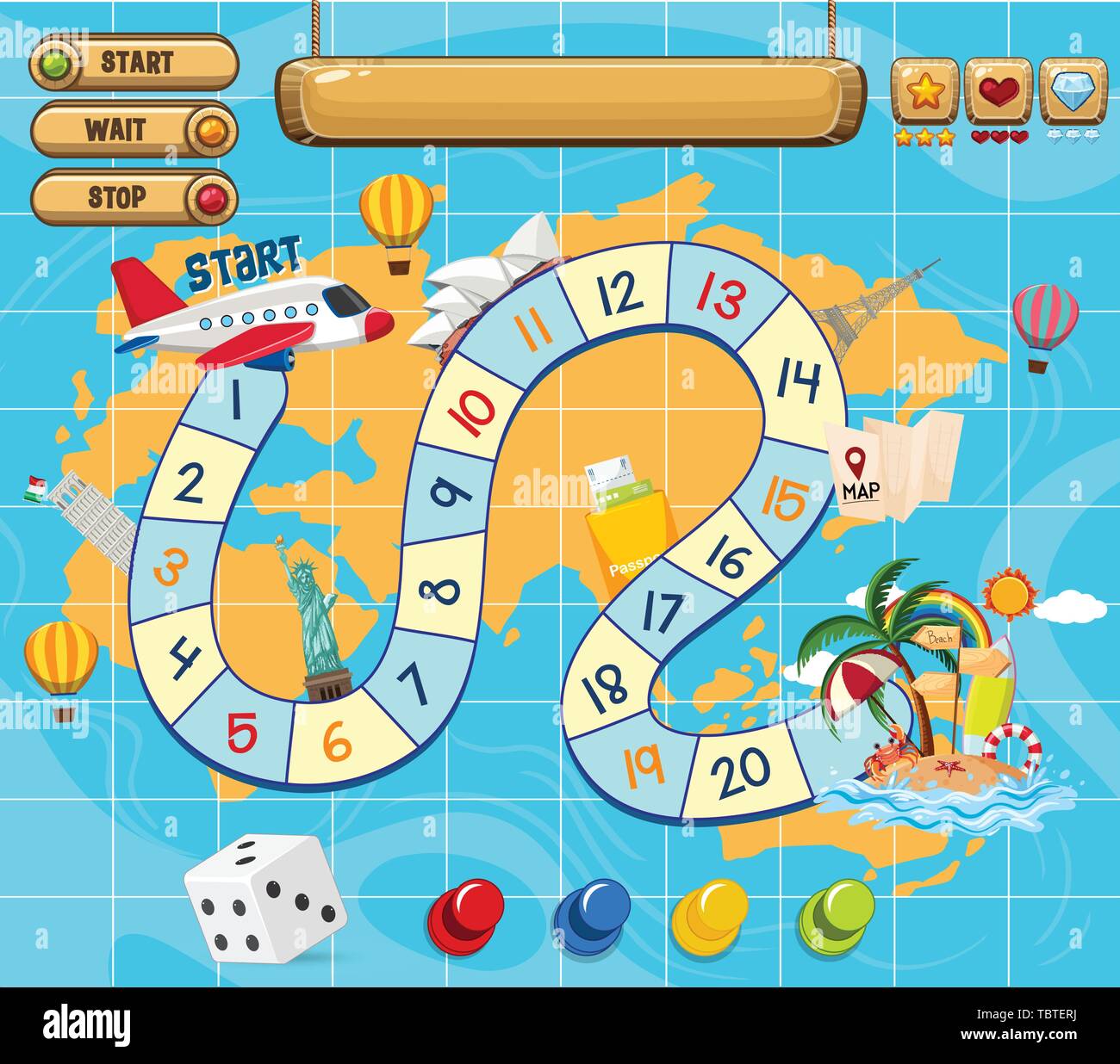 A board game template illustration Stock Vector Image & Art - Alamy