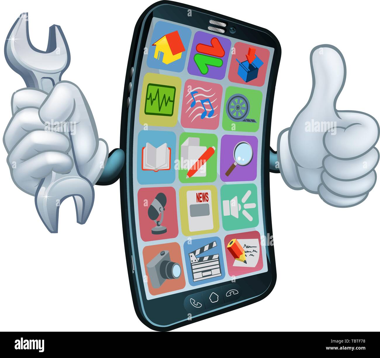 Mobile repair technician Stock Vector Images - Alamy