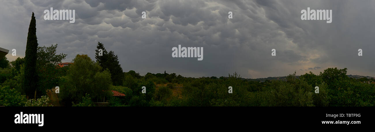 Mammatus Clouds Cumulonimbus. Clouds Mammatus are a grouping of clouds ...