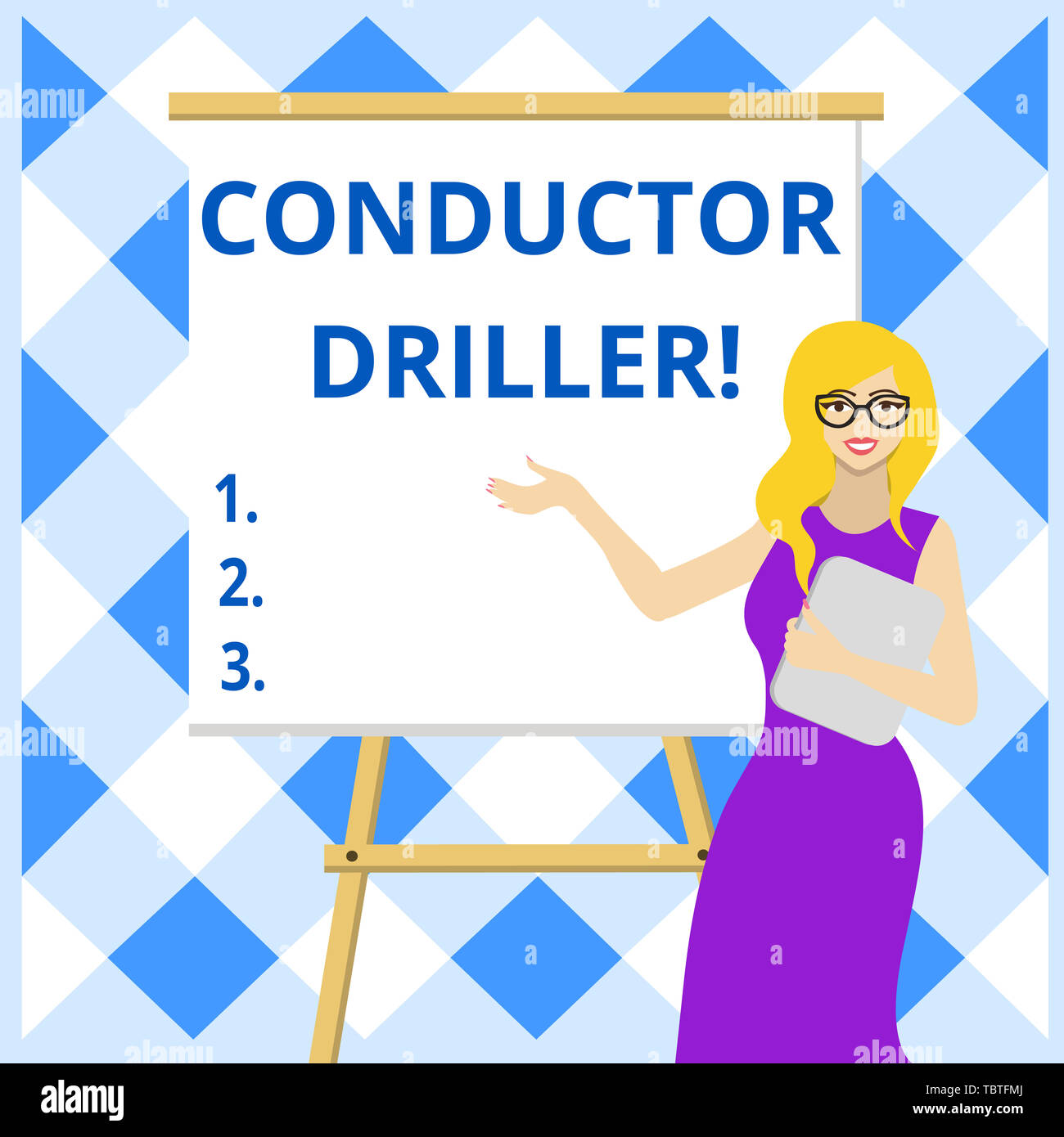 Conceptual hand writing showing Conductor Driller. Concept meaning ...