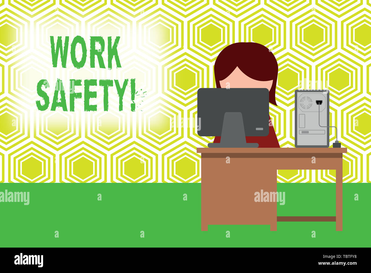 Text sign showing Work Safety. Business photo showcasing policies and ...